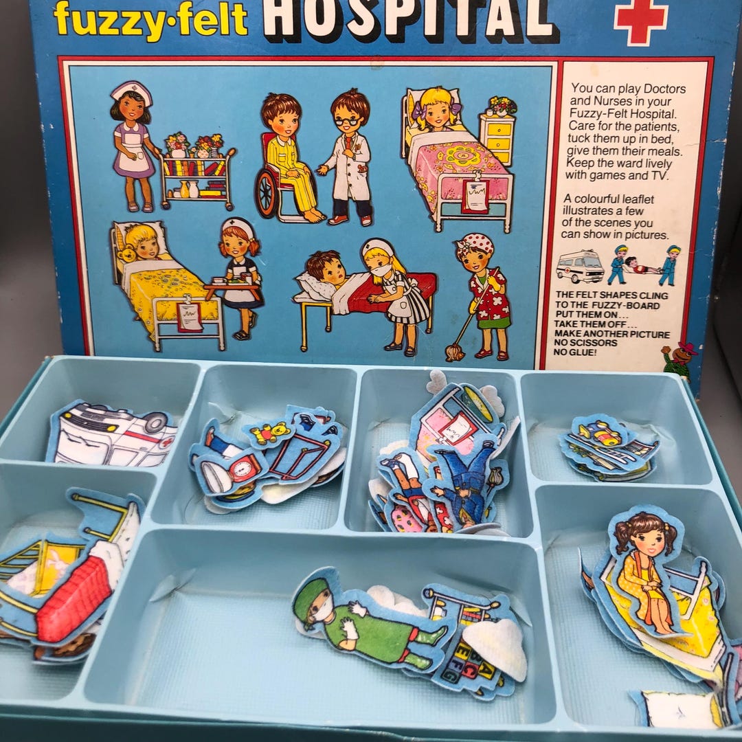 Vintage Fuzzy Felt Hospital Set - Etsy