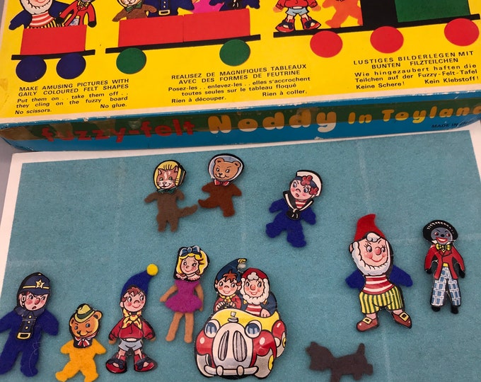 Vintage Fuzzy Felt Noddy in Toyland Set - Etsy