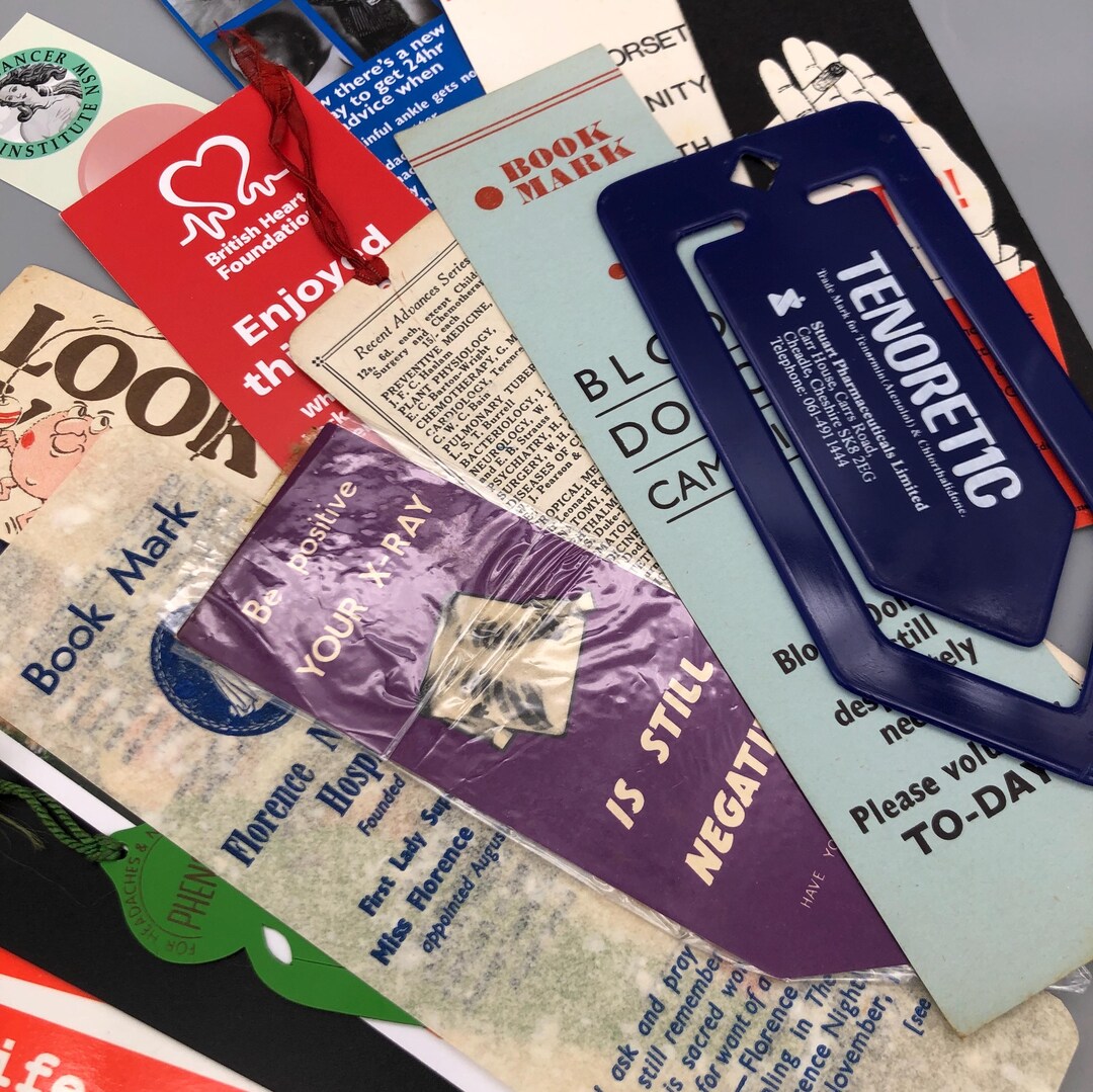 Vintage Bookmarks With Medical Theme - Etsy
