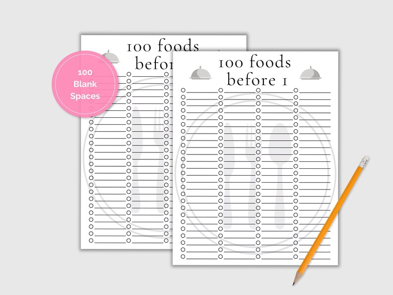Baby's First Foods Chart: 100 Foods Tracker (PDF Download) - Etsy