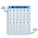 Blue Multiplication Chart for Elementary Students or for Homework ...