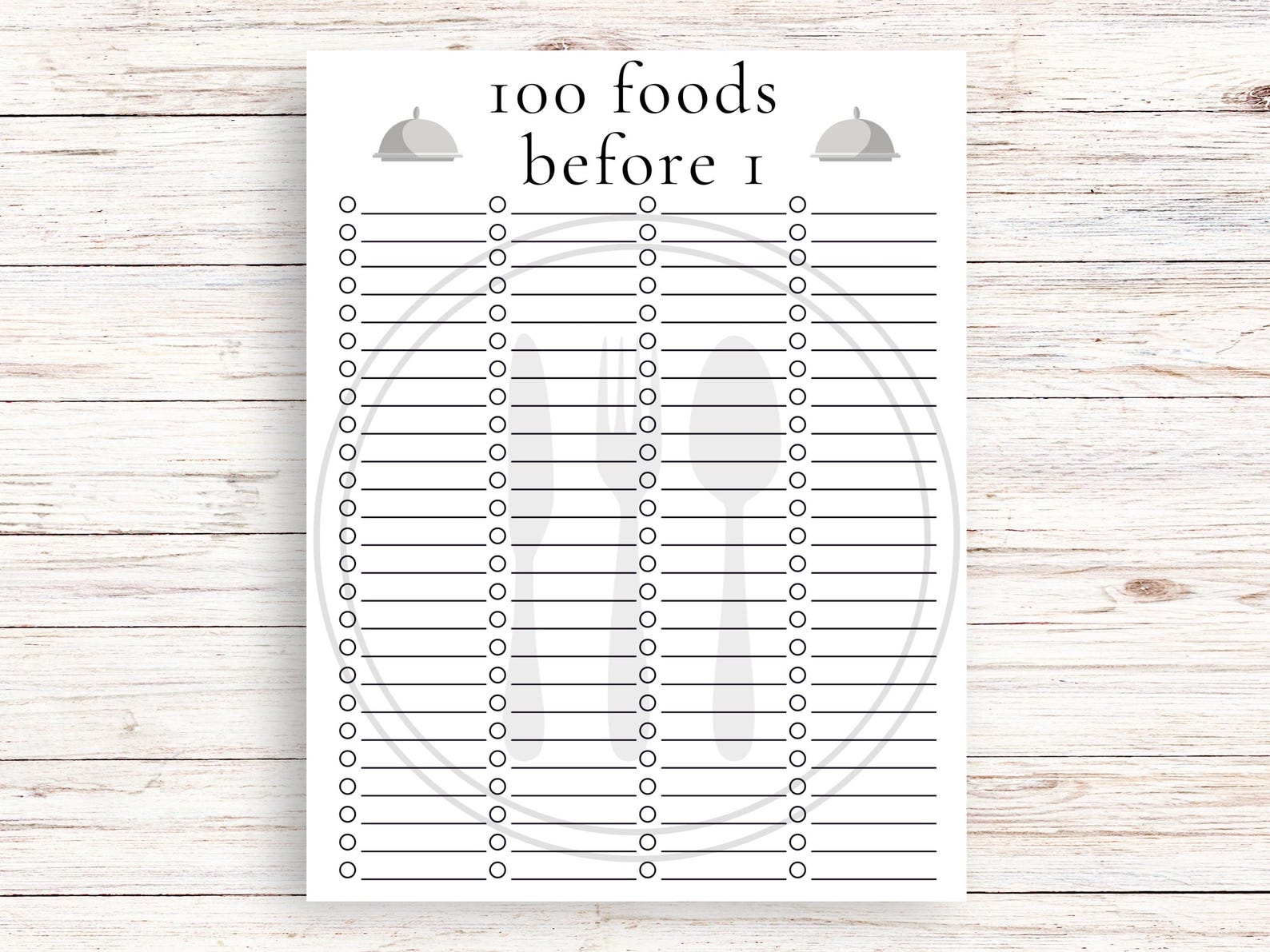 Baby's First Foods Chart: 100 Foods Tracker (PDF Download) - Etsy