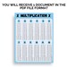 Blue Multiplication Chart for Elementary Students or for Homework ...