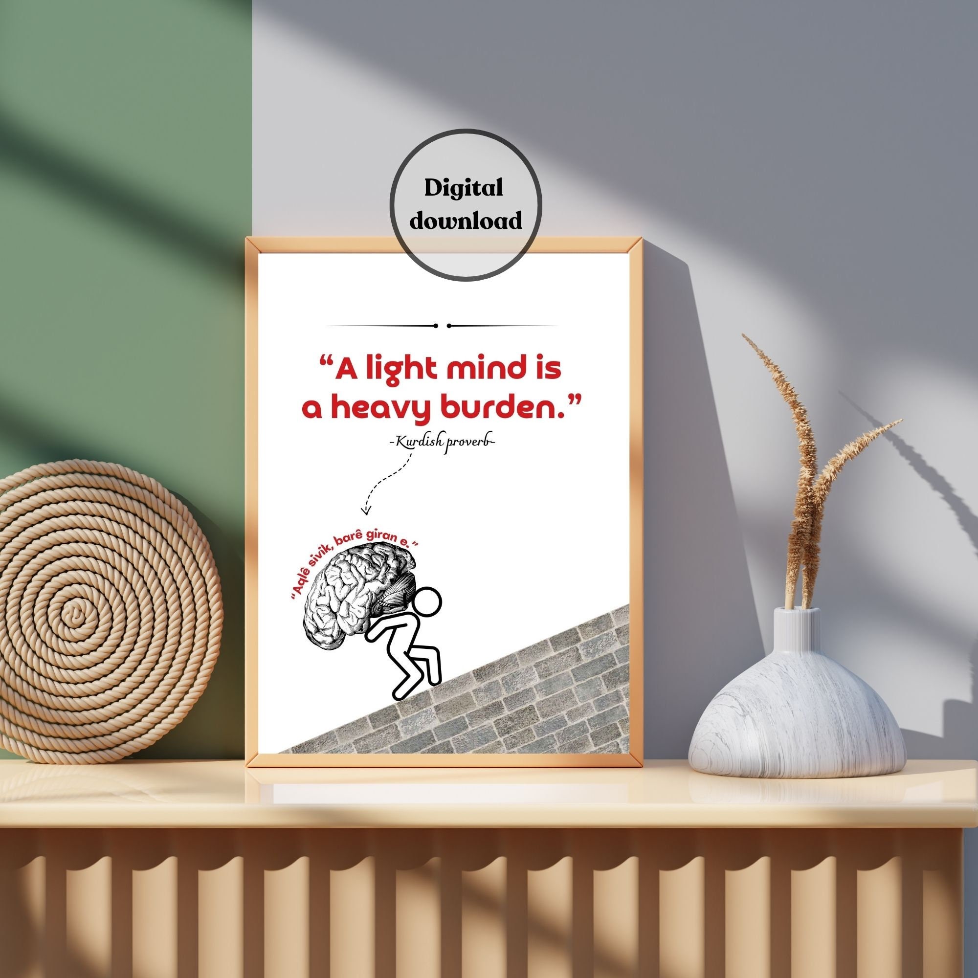 Printable Proverb, Kurdish Proverb Print, Printable Proverb Wall Art ...