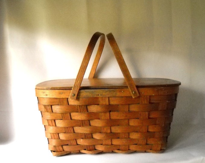 Vintage Picnic Basket Shelton Picnic Basket - Etsy