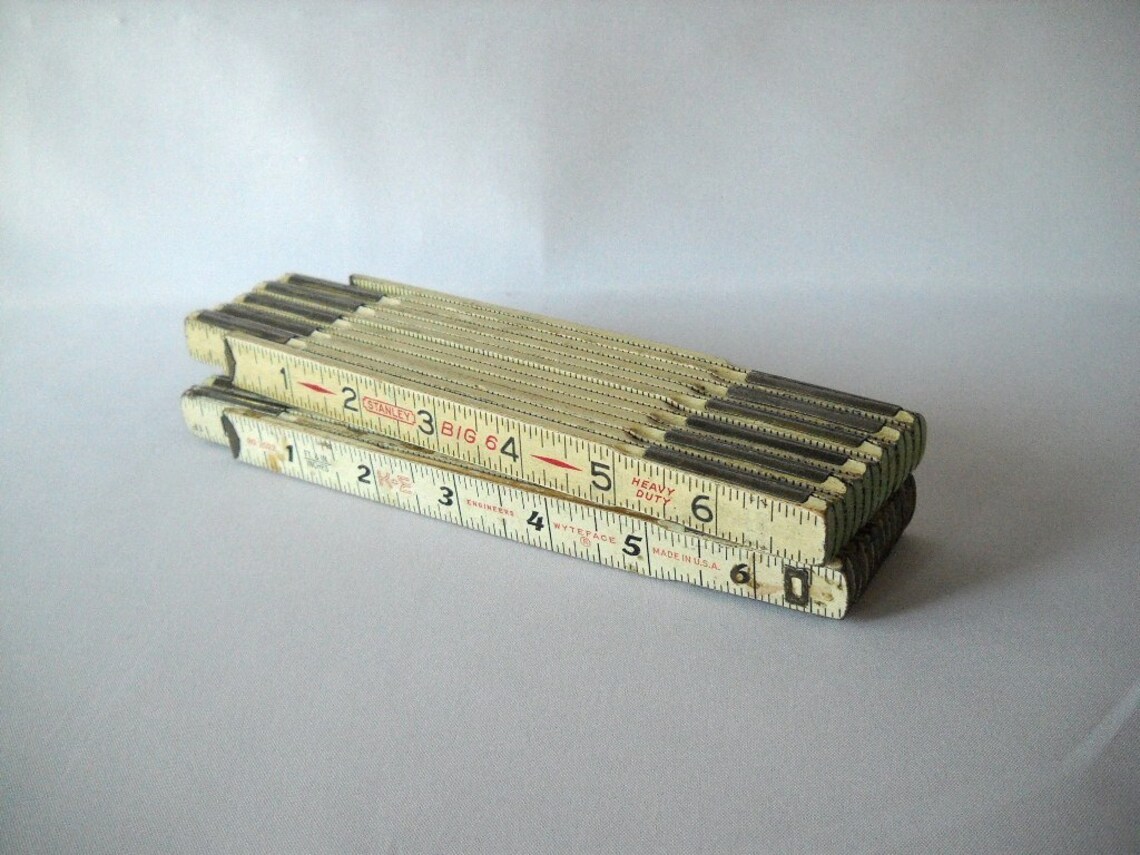 Vintage Ruler Vintage Folding Ruler Old School Tools Industrial Chic ...