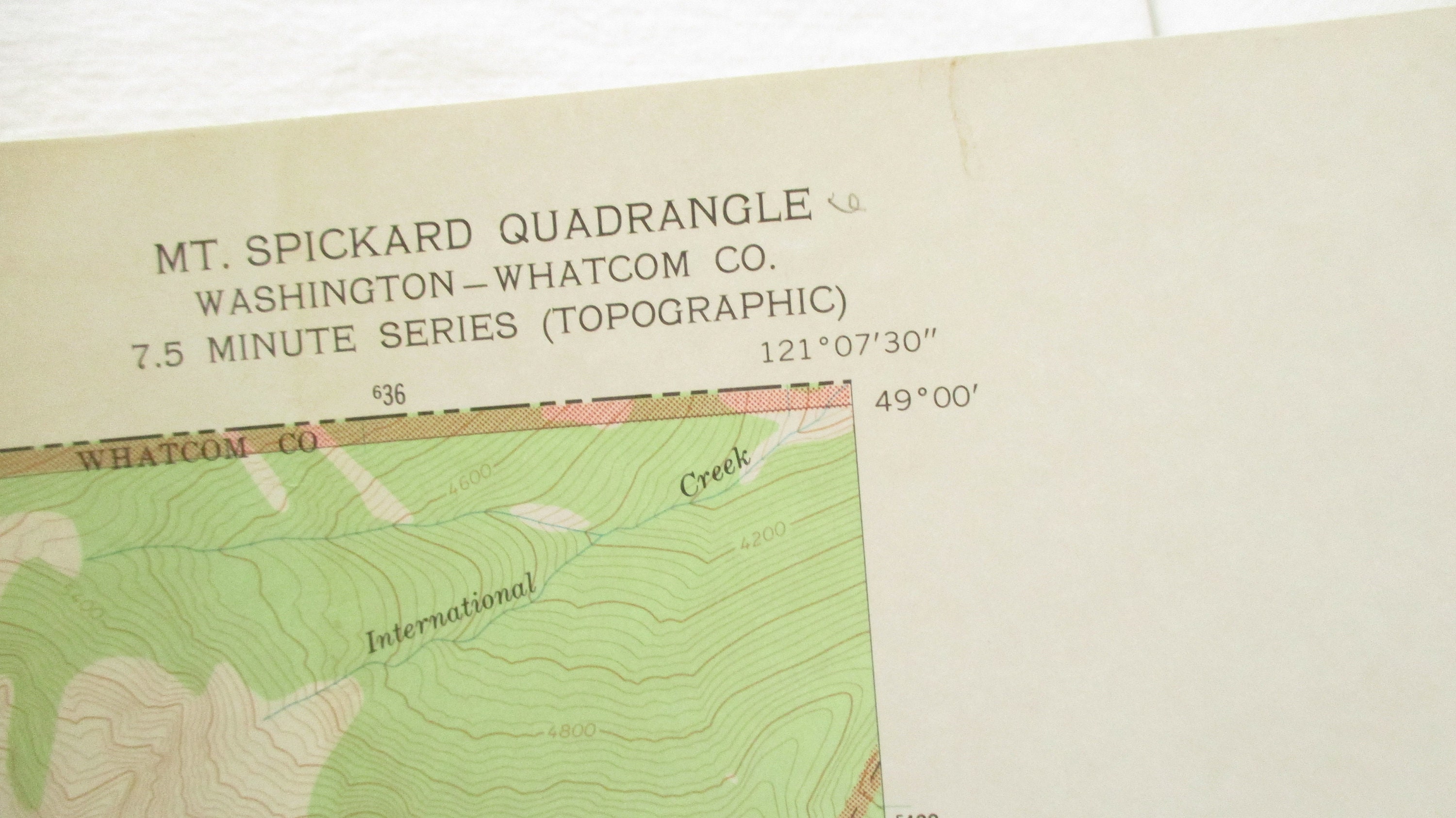 Vintage Map United States Geological Survey Map Antique Mt. Spickard ...