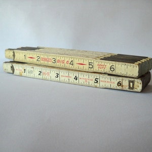 Vintage Ruler Vintage Folding Ruler Old School Tools Industrial Chic ...
