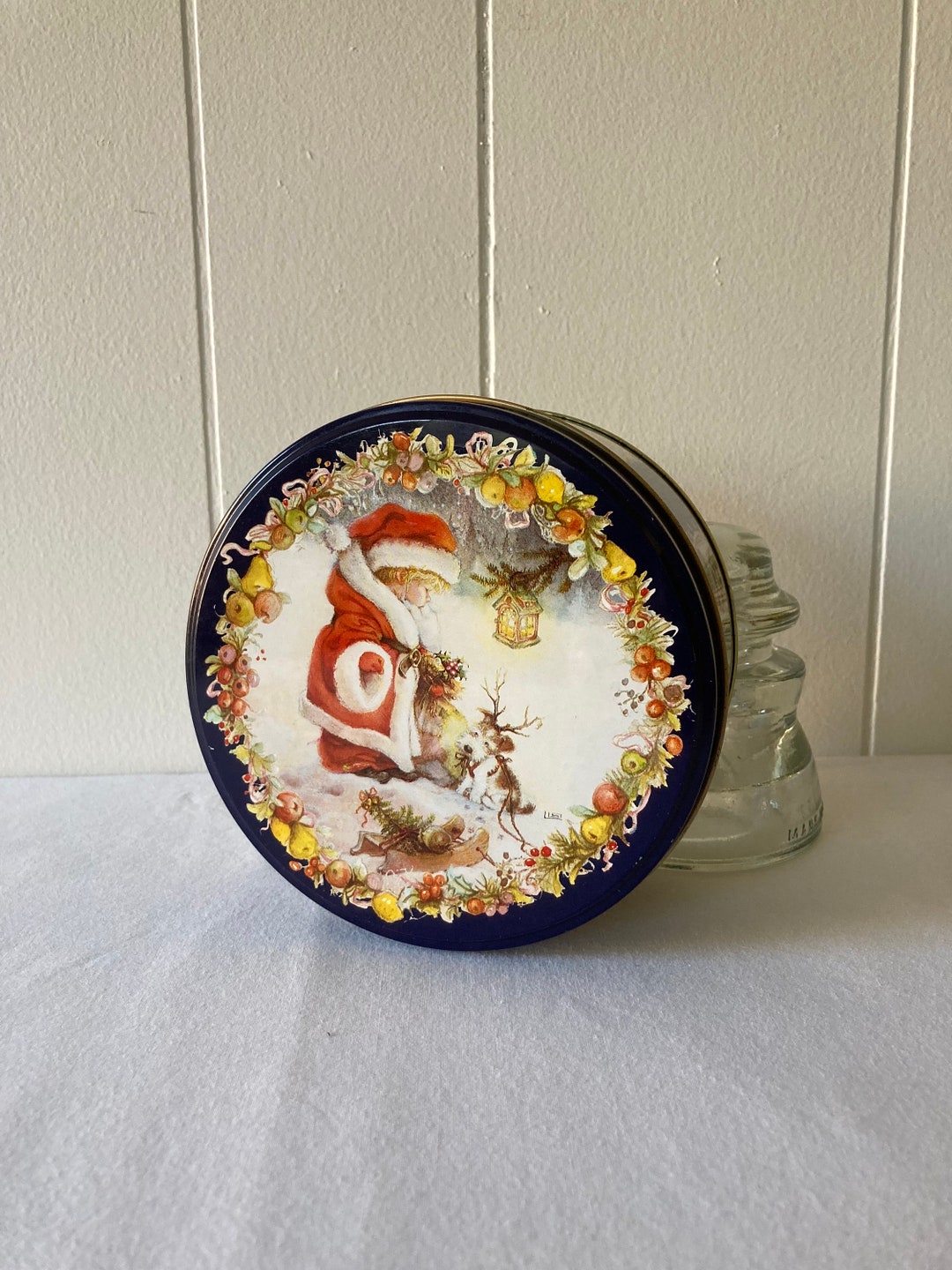 Vintage Christmas Tin Swedish Candy Tin - Etsy