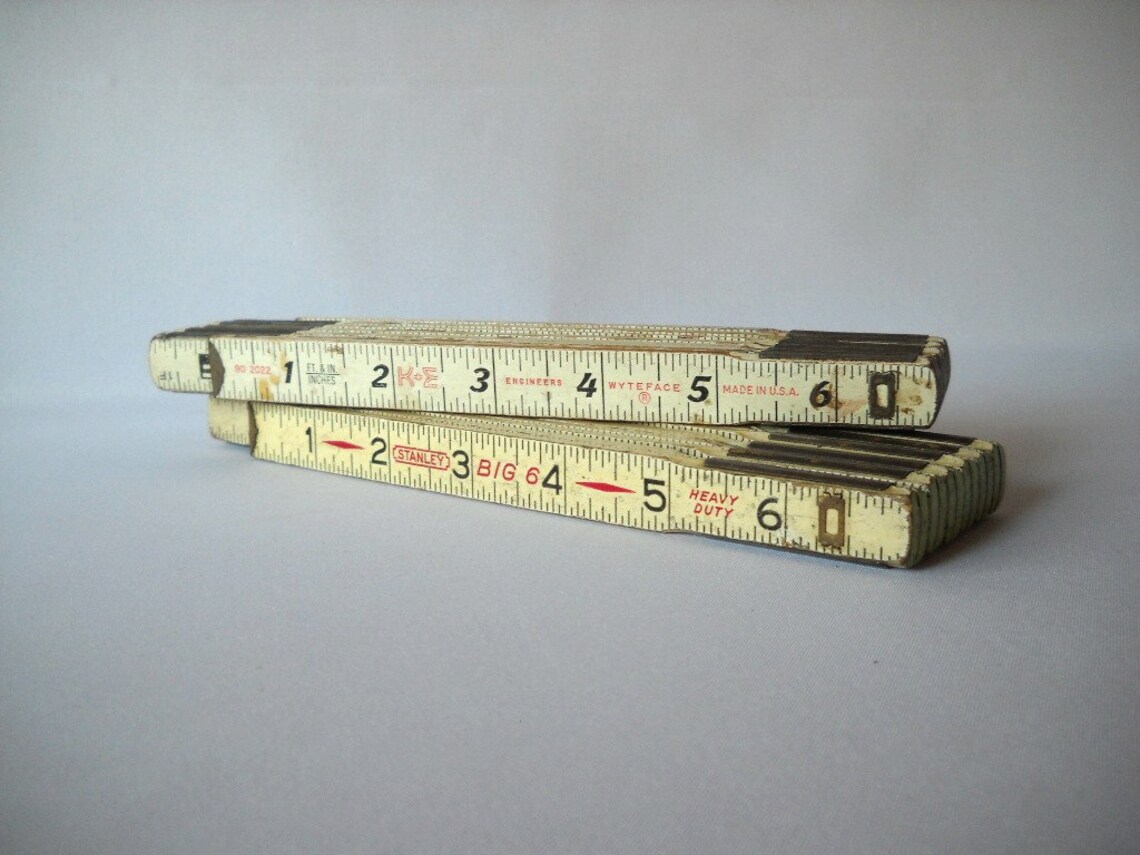 Vintage Ruler Vintage Folding Ruler Old School Tools Industrial Chic ...