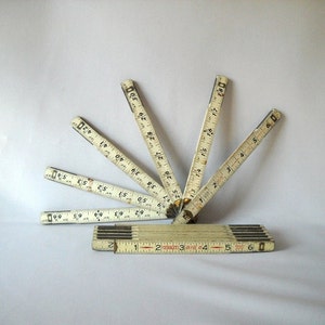 Vintage Ruler Vintage Folding Ruler Old School Tools Industrial Chic ...