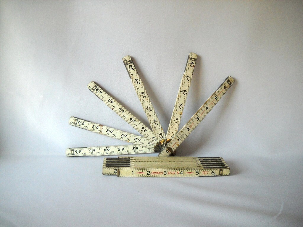Vintage Ruler Vintage Folding Ruler Old School Tools Industrial Chic ...