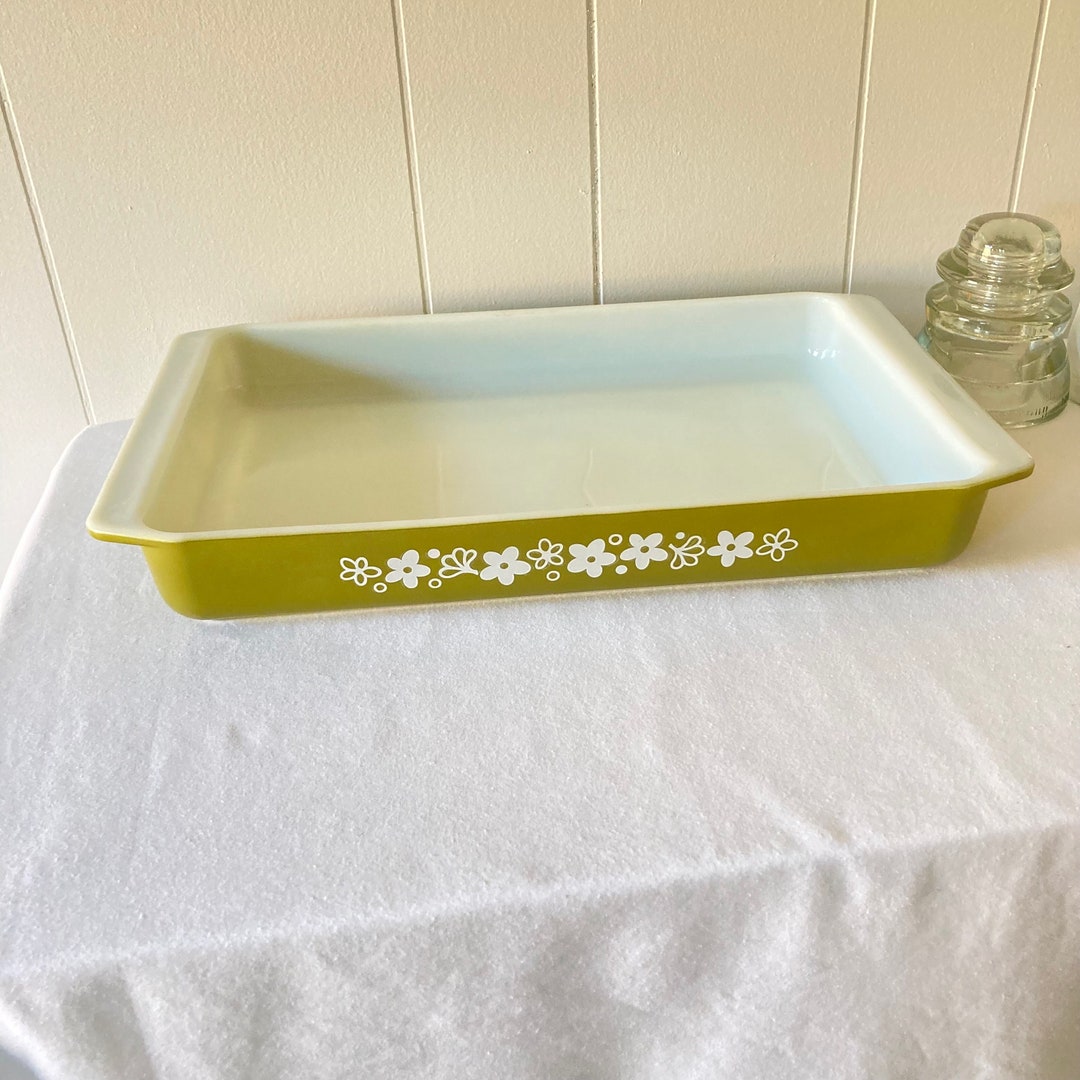 Vintage Pyrex Lasagna Baking Dish Spring Blossom Crazy Daisy Pattern 13 ...