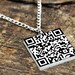 Custom QR Code Necklace // Secret Message Necklace // | Etsy