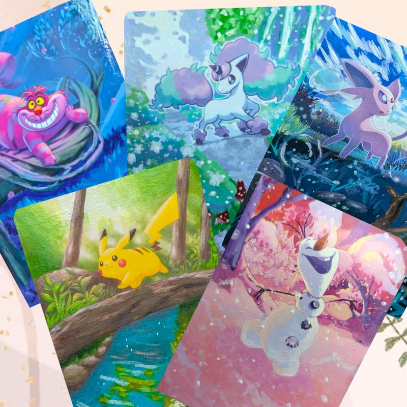 Hand Painted Cards - Etsy