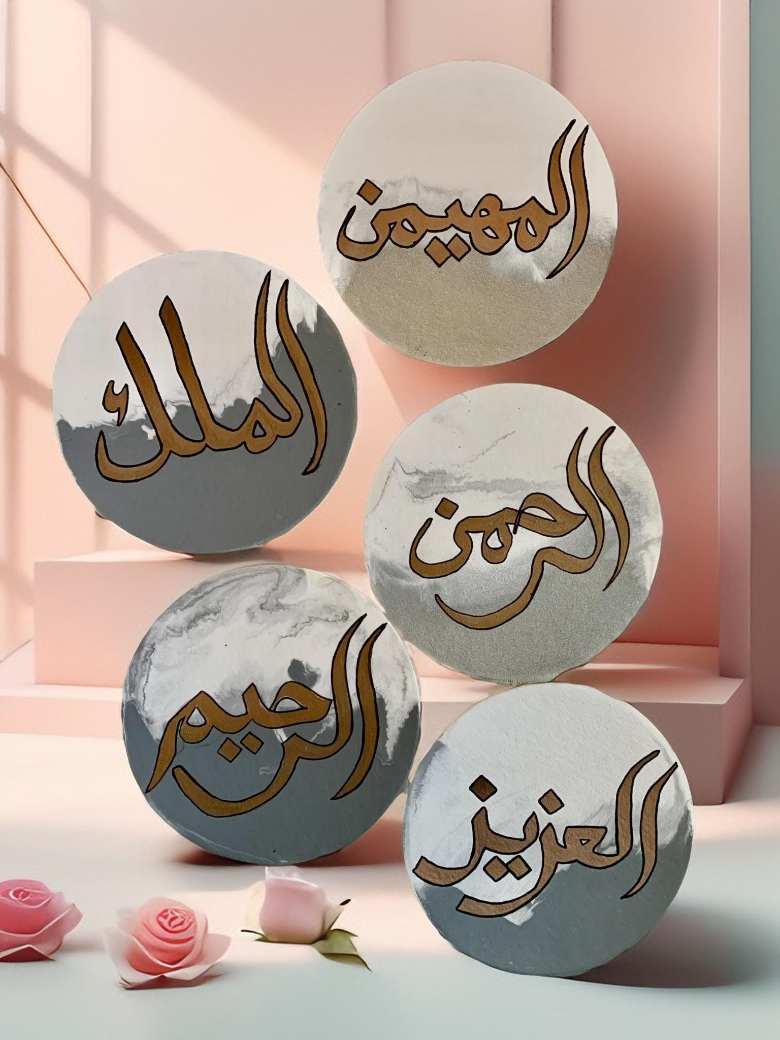 Custom Islamic Calligraphy Art Handcrafted Canvas With Metallic Paint ...