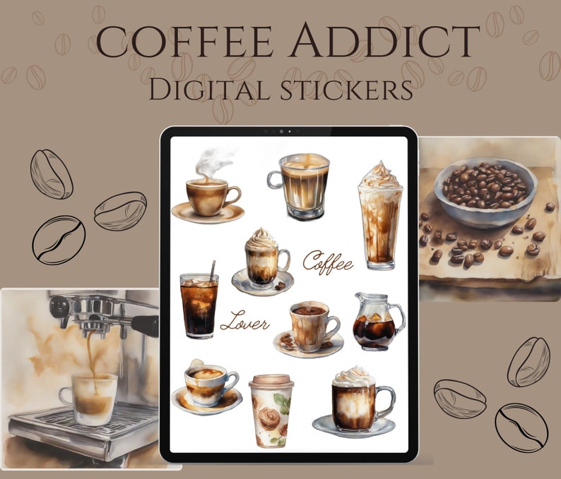 Coffee Goodnotes Stickers, Digital Stickers, iPad Stickers, Goodnotes ...