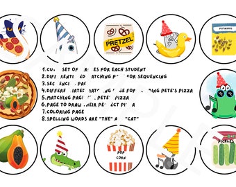 Pete the Cat and the Perfect Pizza Party Thank You Card - Etsy