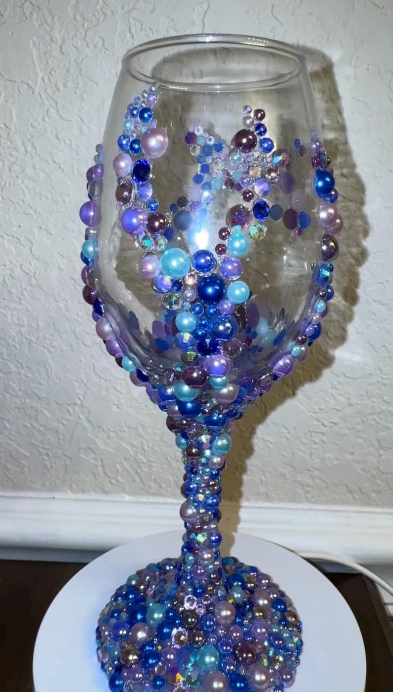 Bedazzled Wine Glass - Etsy