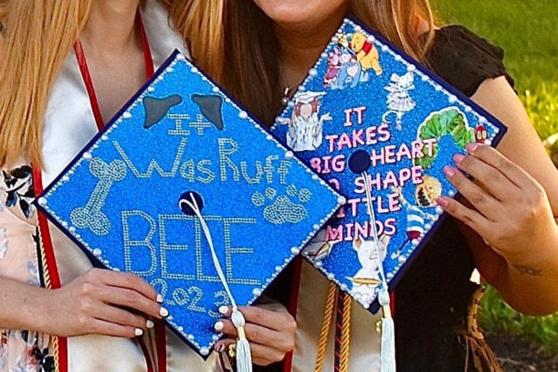 Bedazzled Custom Graduation Cap Cover - Etsy