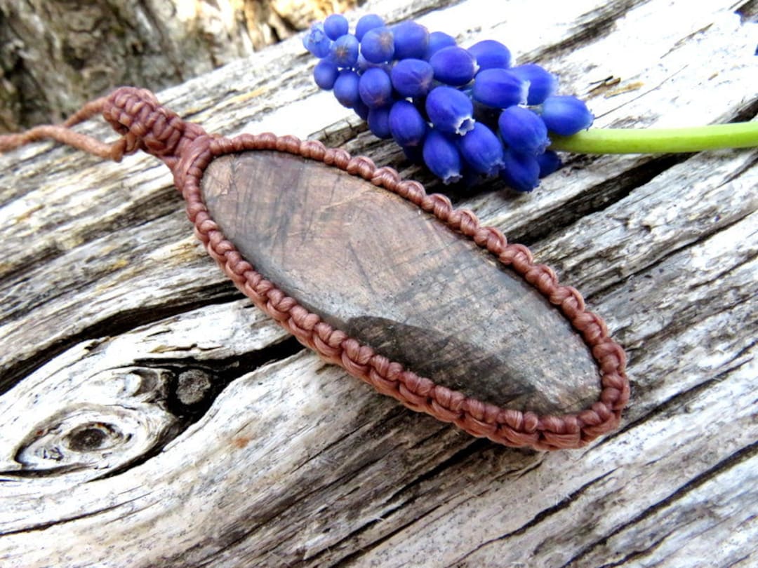 Wonder Sapphire Macrame Necklace Adamantine Spar Gemstone - Etsy