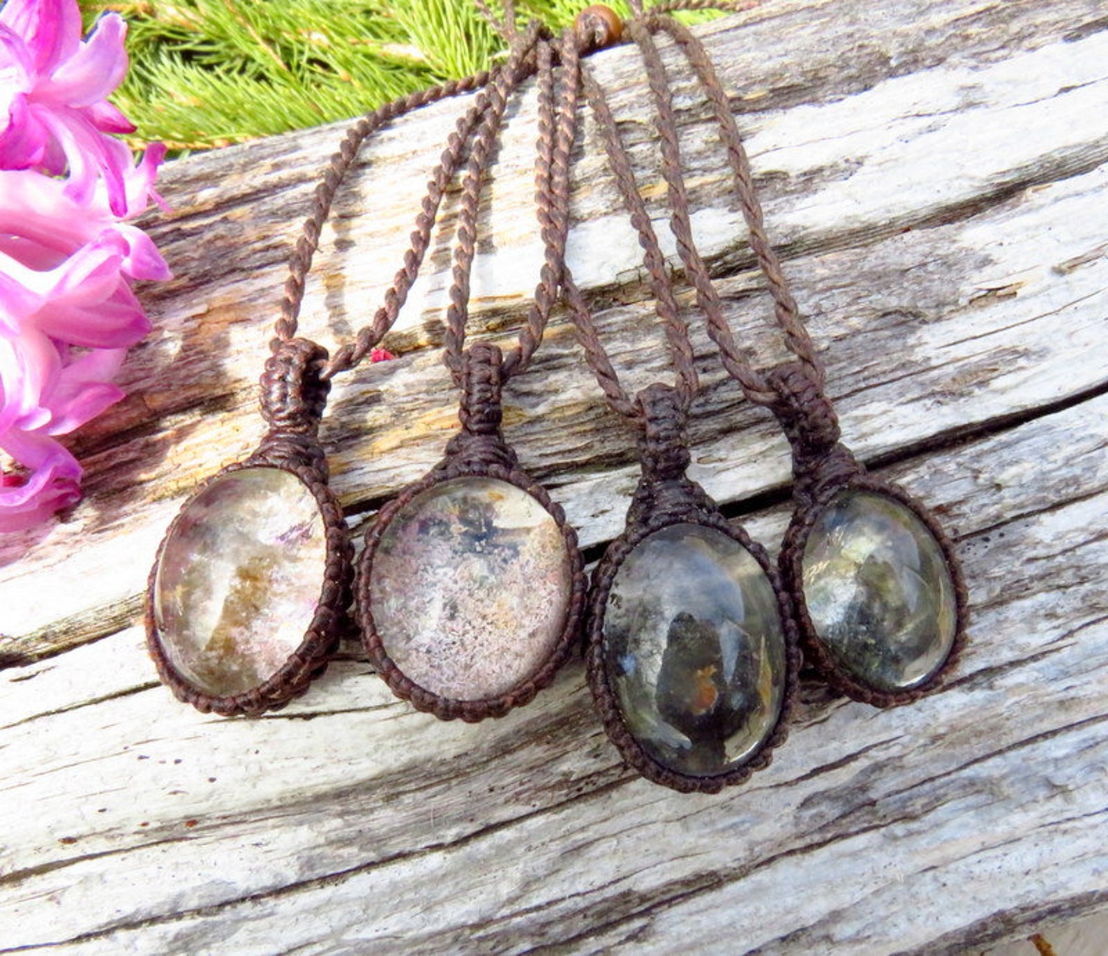 Garden Quartz Healing Crystal Necklace, Womens Healing Crystal Jewelry ...