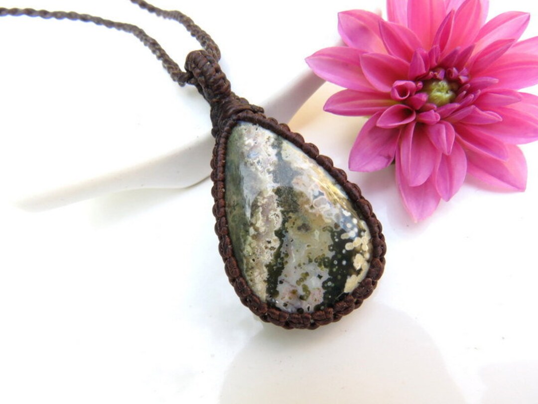 Unique Jasper Gemstone Necklace, Gift Ideas for Boyfriend, Unique Gift ...