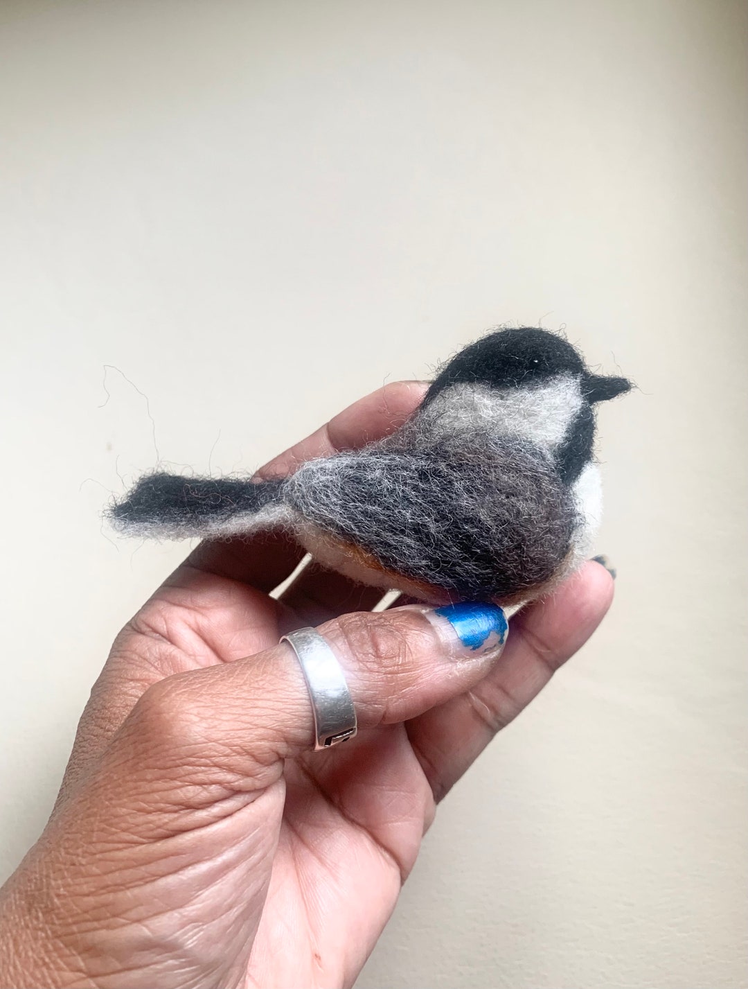 Needle Felted Black-capped Chickadee MADE TO ORDER - Etsy