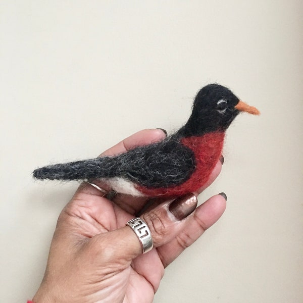 Needle Felted Robin - Etsy