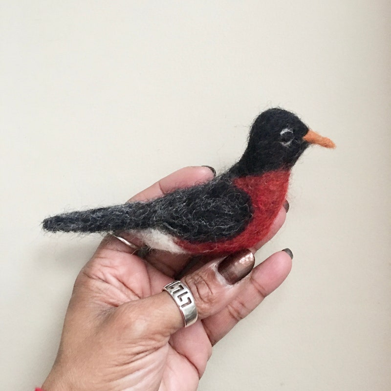 Needle Felted Robin - Etsy
