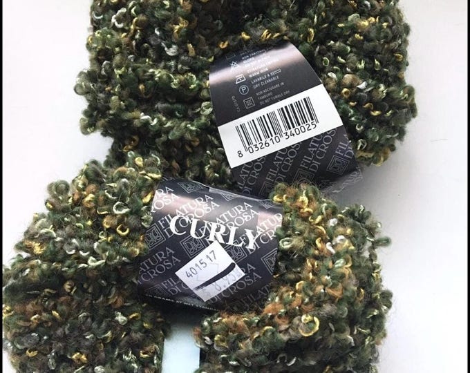 Filatura Di Crosa Curly Green Multicolor Yarn, 2 Skeins - Etsy