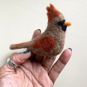 Needle Felted Female Cardinal MADE TO ORDER - Etsy