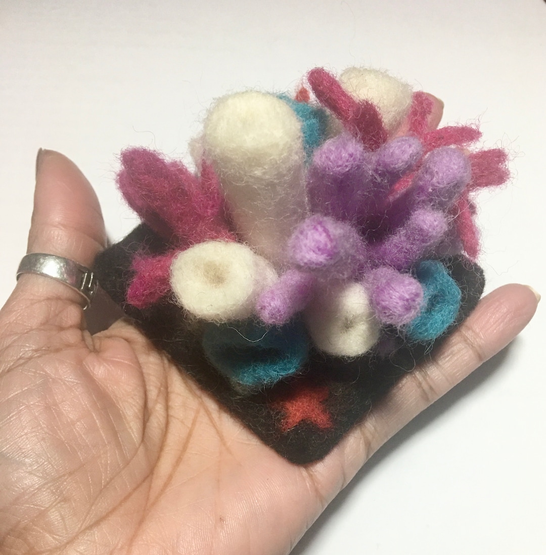 Needle Felted Coral Reef READY to SHIP - Etsy