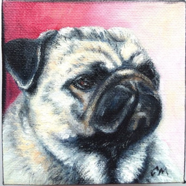 Pug Painting - Etsy