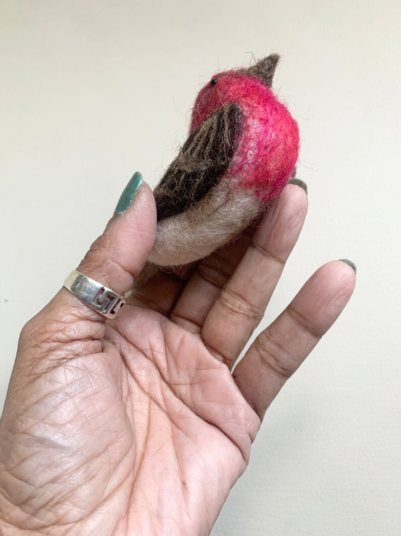 Needle Felted Purple Finch MADE TO ORDER - Etsy