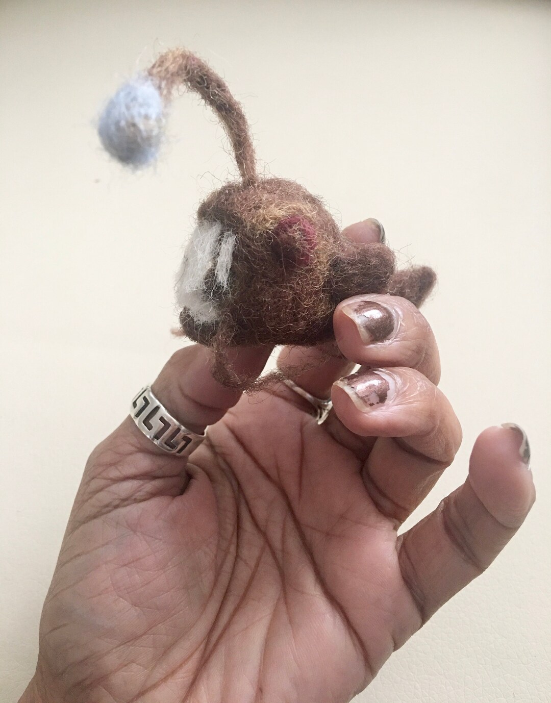 Needle Felted Angler Fish MADE to ORDER - Etsy