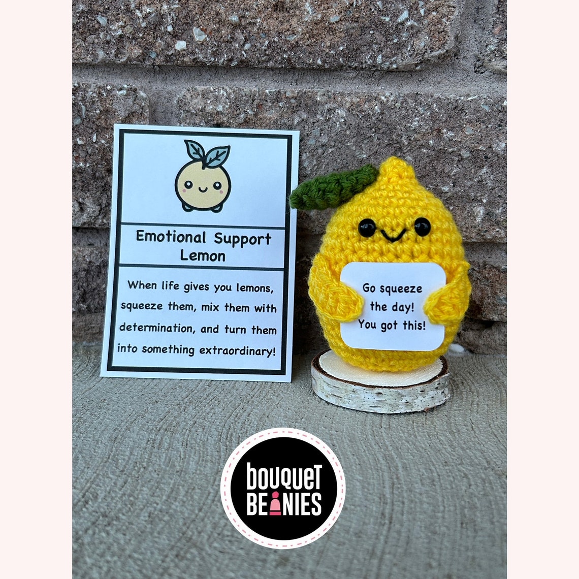 Emotional Support Lemon, Lemon Gifts, Lemon Stuffed Animal, Coworker ...