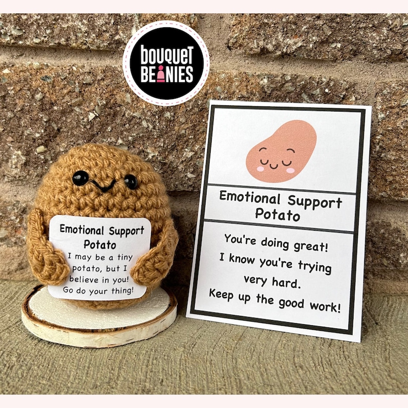 Emotional Support Potato, Potato Gift, Potato Stuffed Animal, Coworker ...