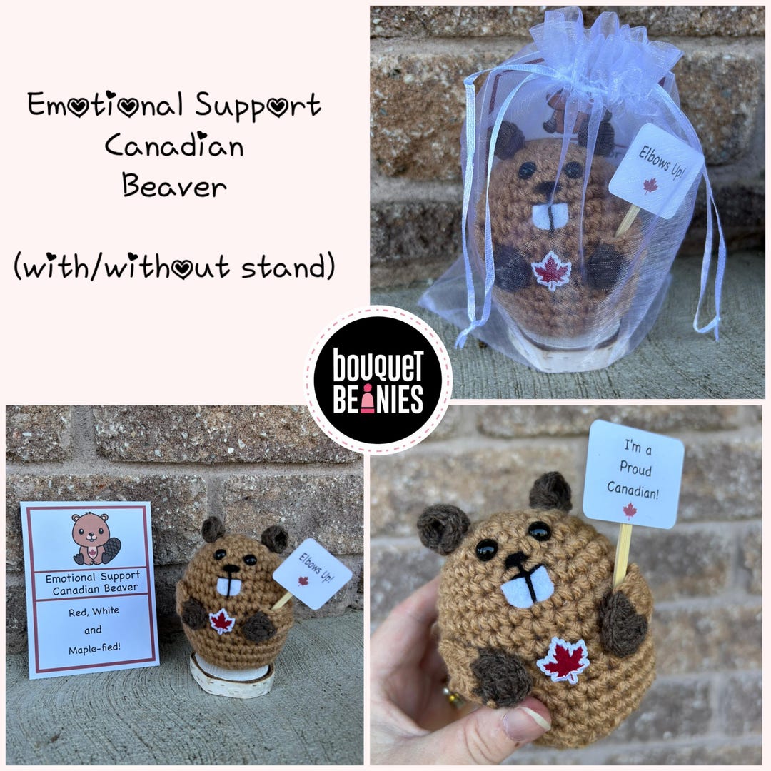 Emotional Support Canadian Beaver, Canada Proud, Canada Crochet ...