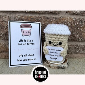 Emotional Support Coffee, Coffee Gift, Coffee Stuffed Animal, Coworker ...