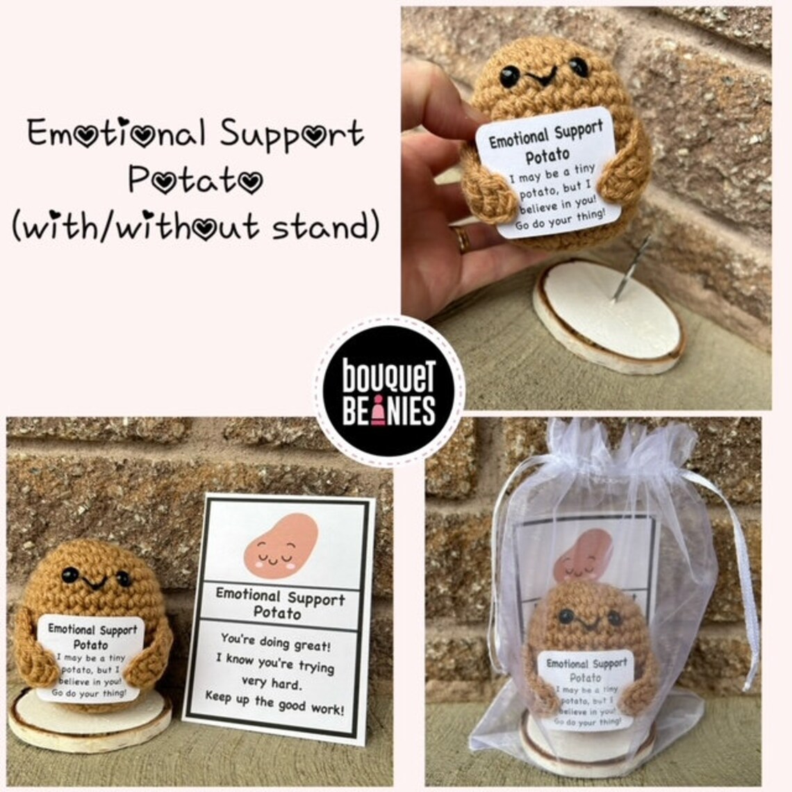 Emotional Support Potato, Potato Gift, Potato Stuffed Animal, Coworker ...