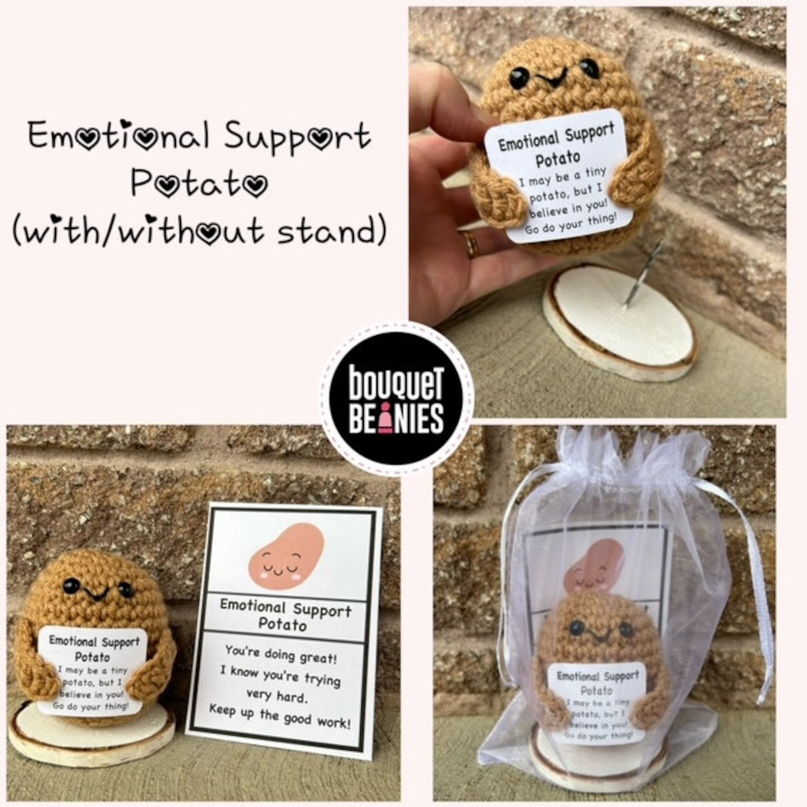 Emotional Support Potato, Potato Gift, Potato Stuffed Animal, Coworker ...