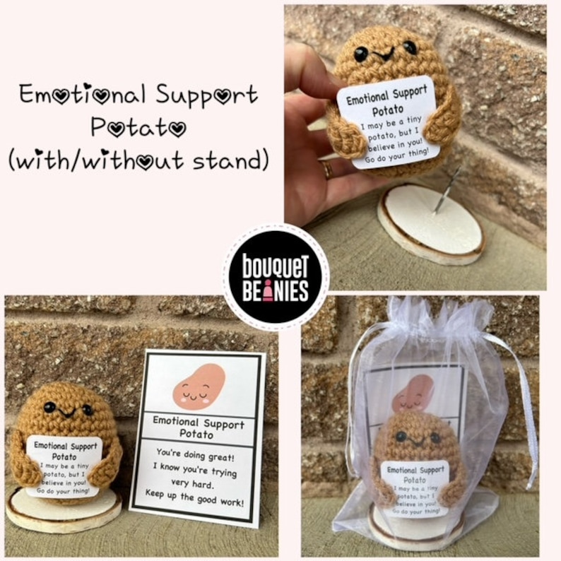 Emotional Support Potato, Potato Gift, Potato Stuffed Animal, Coworker ...