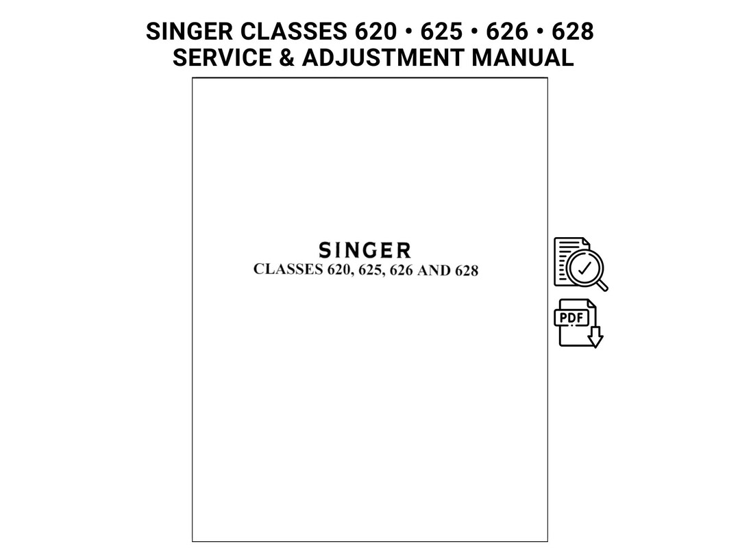 Singer 620 625 626 628 Sewing Machine Service Manual PDF - Etsy