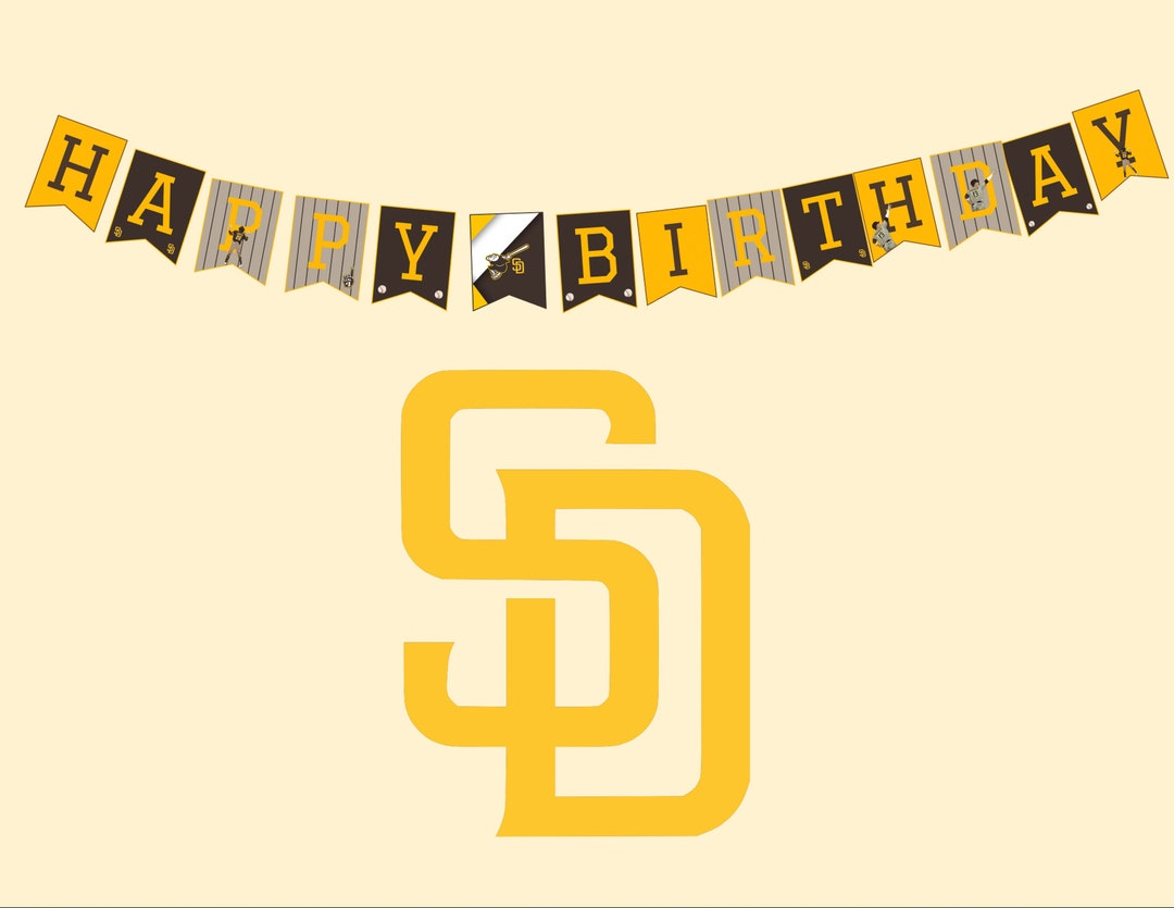 San Diego Padres Boys Canva Birthday Banner / Template - Etsy