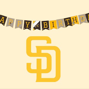 San Diego Padres Boys Canva Birthday Banner / Template - Etsy