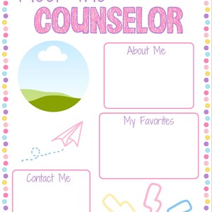 Meet the Teacher / Counselor Back to School Template. Fully ...
