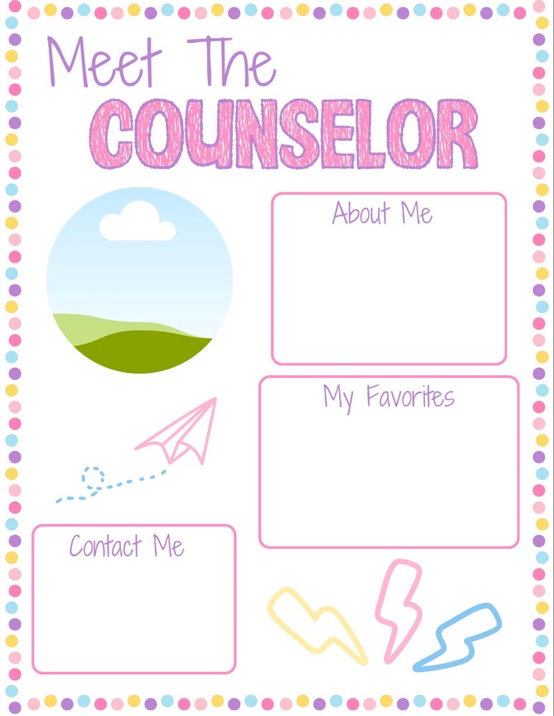 Meet the Teacher / Counselor Back to School Template. Fully ...