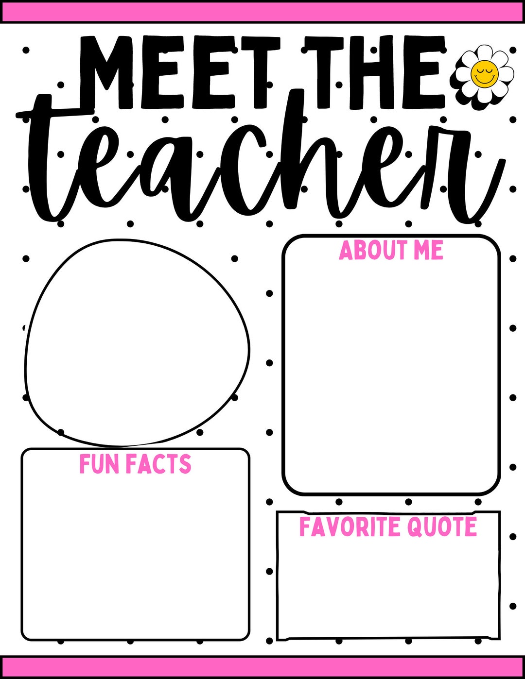 Meet the Teacher Canva Template - Etsy