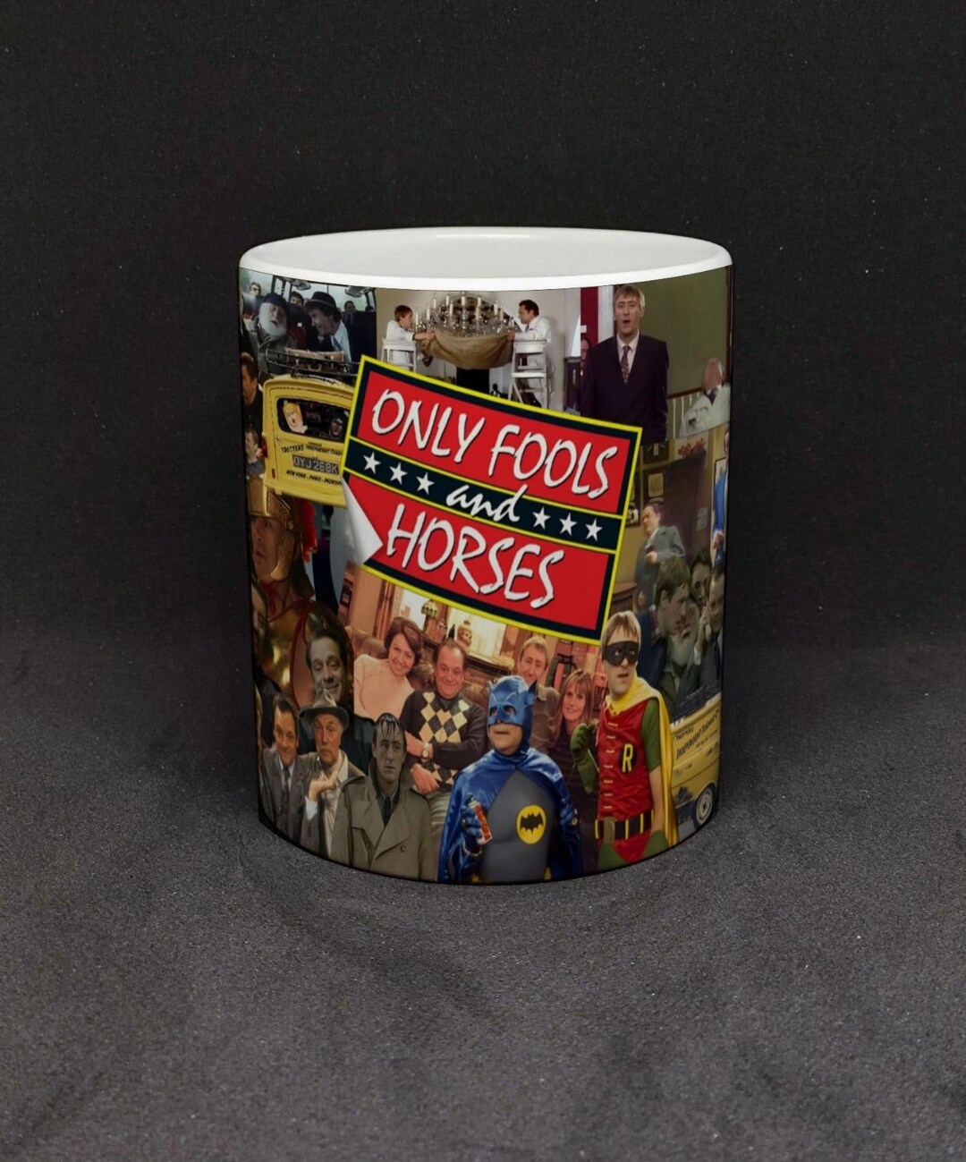 Fools and Horses Mug, British Humour Kitchenware, Collage Style Mug ...